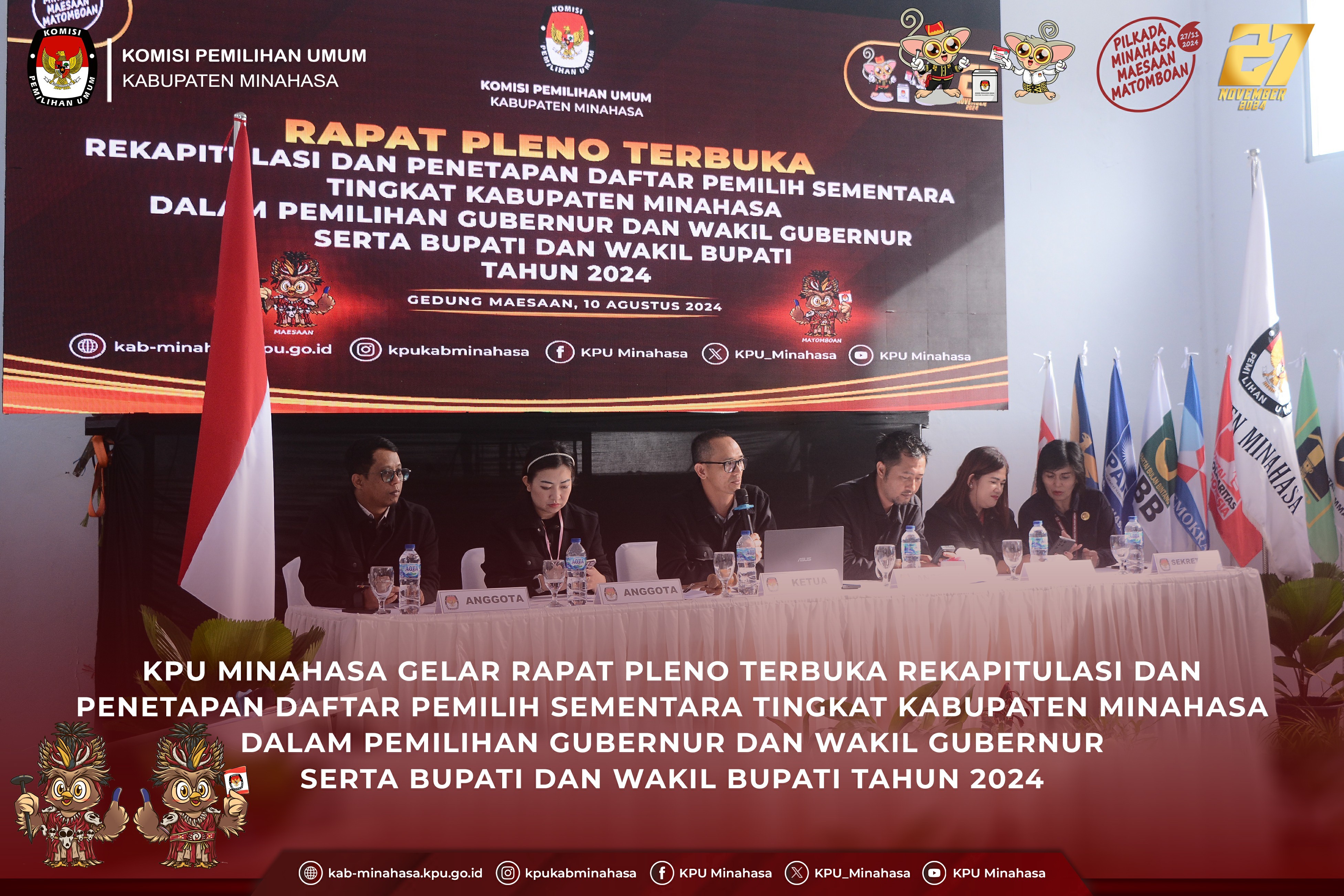 KPU KAB-MINAHASA - KPU MINAHASA GELAR RAPAT PLENO TERBUKA REKAPITULASI & PENETAPAN DAFTAR ...